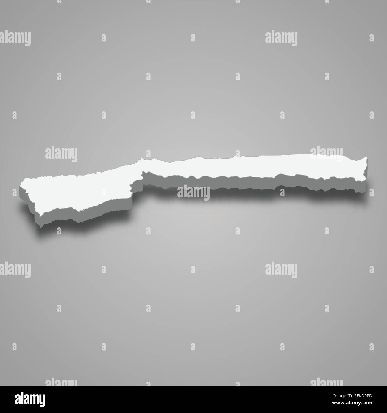 3d isometric map of Vargas is a state of Venezuela, vector illustration ...