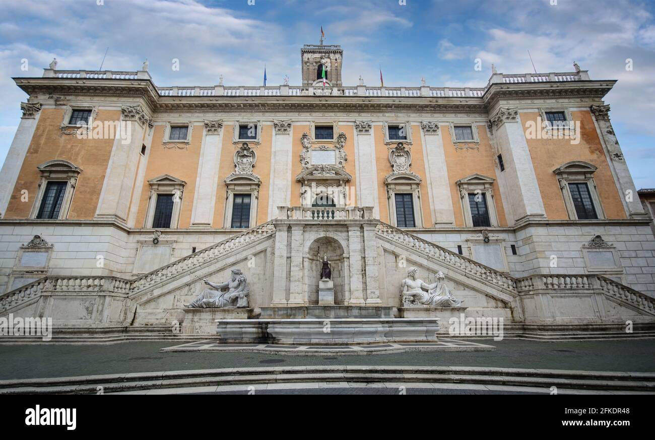 Rome, Italy. Senatorial Palace, municipal building on Roman foundations ...