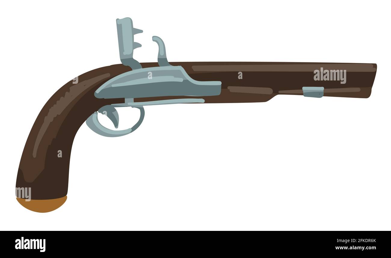 Antique firearm, vintage pistol, retro weapon Stock Vector Image & Art ...