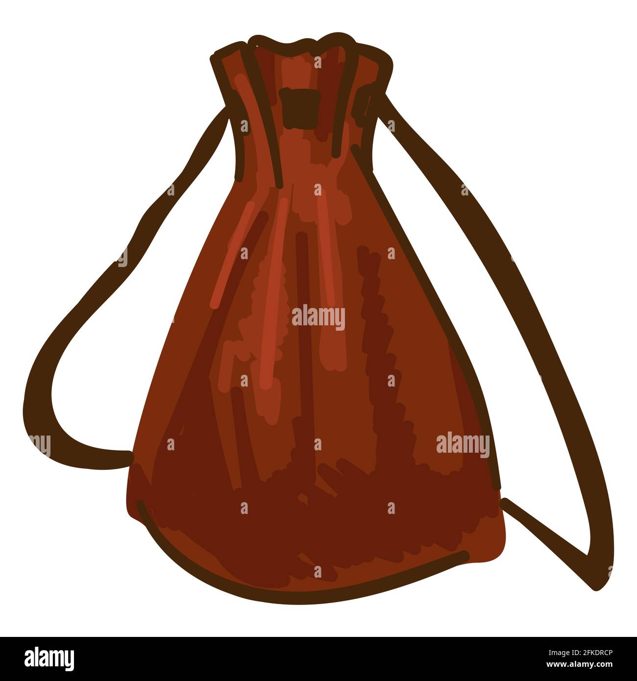 Old sack with threads, medieval wallet or storage Stock Vector Image ...