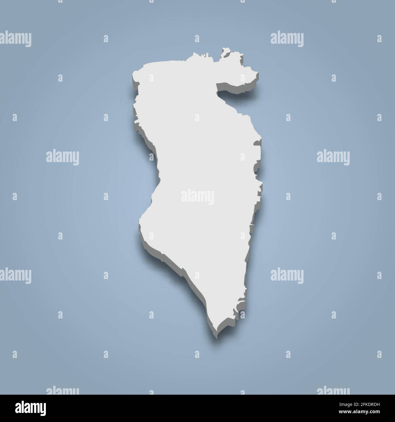 3d isometric map of Bahrain Island is an island in Persian Gulf ...
