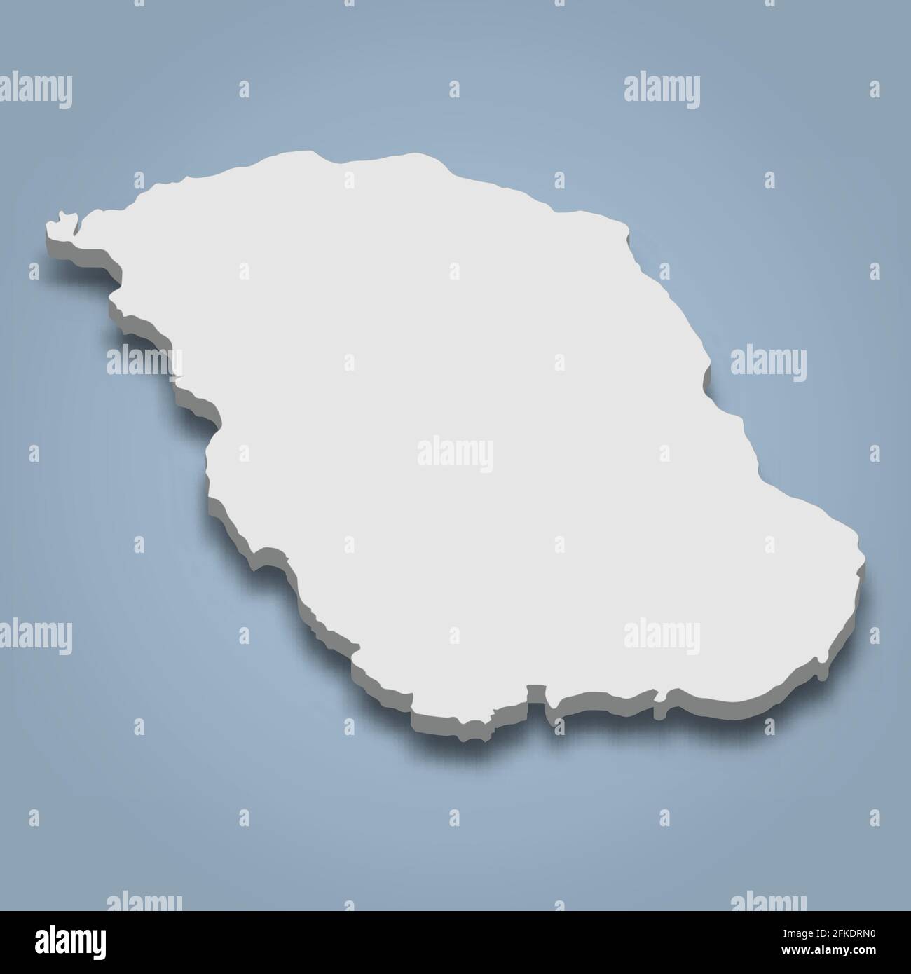 3d isometric map of Biliran is an island in Philippines, isolated ...