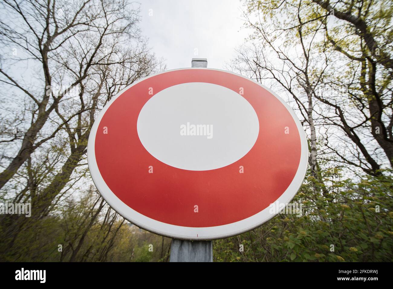 bizarre forbidden sign in the forest Stock Photo - Alamy