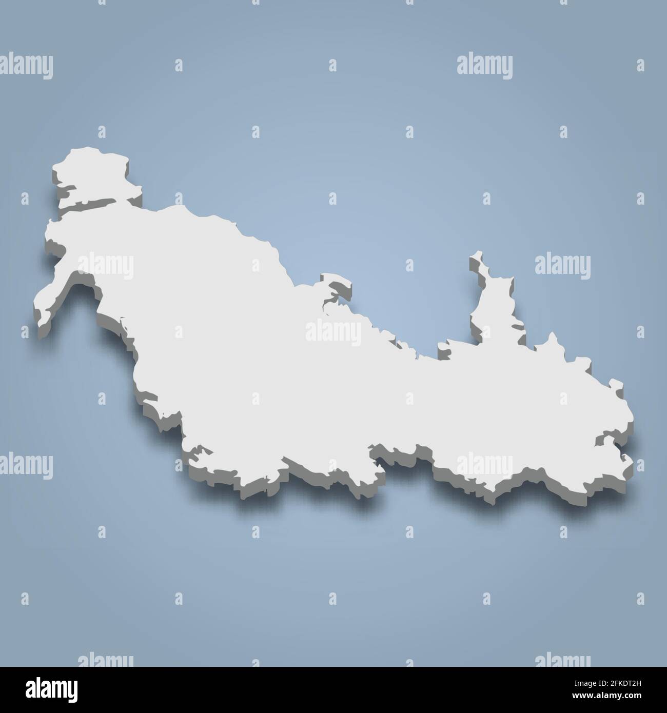 3d isometric map of Busuanga is an island in Philippines, isolated ...