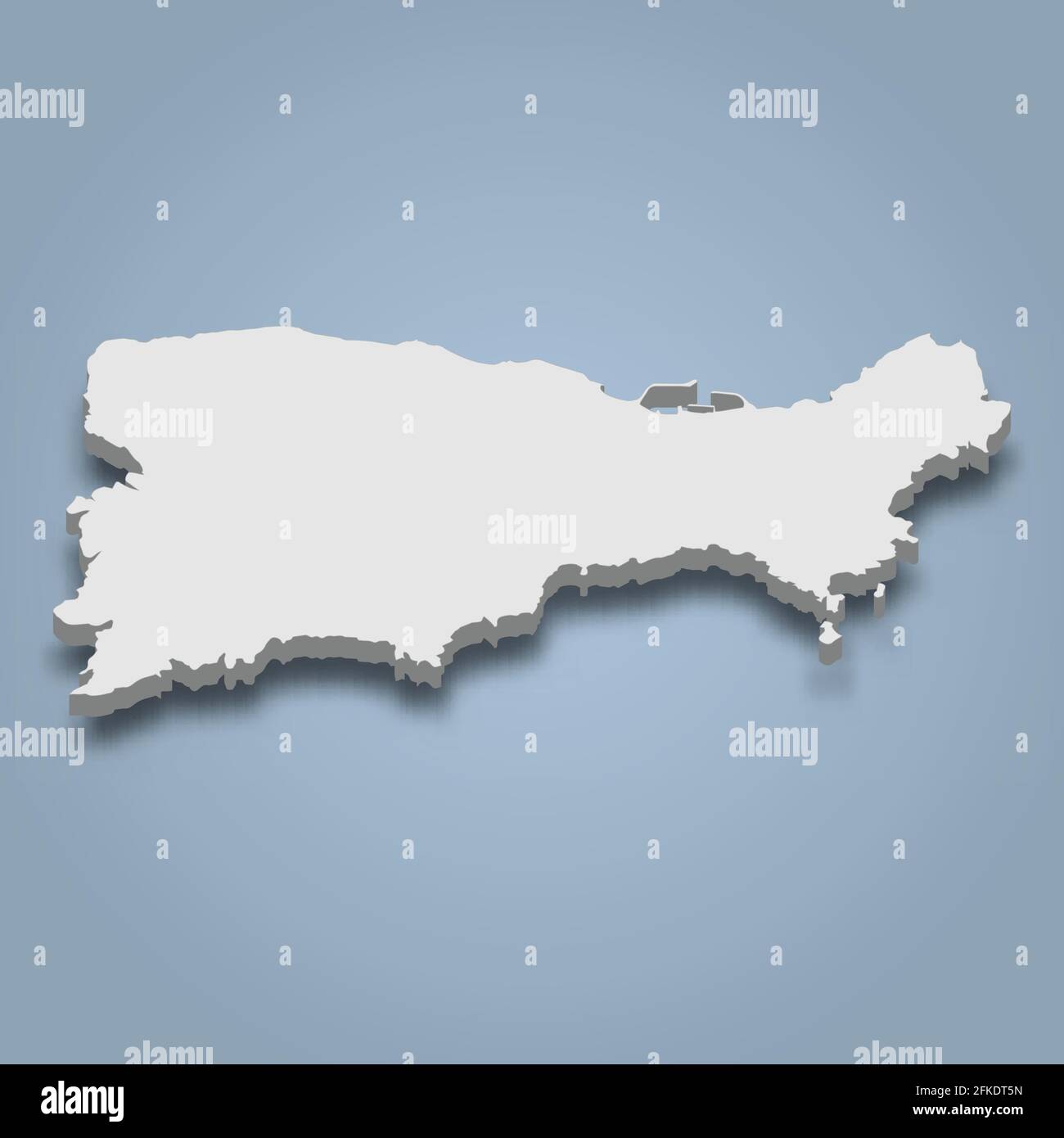 3d isometric map of Capri is an island in Italy, isolated vector ...