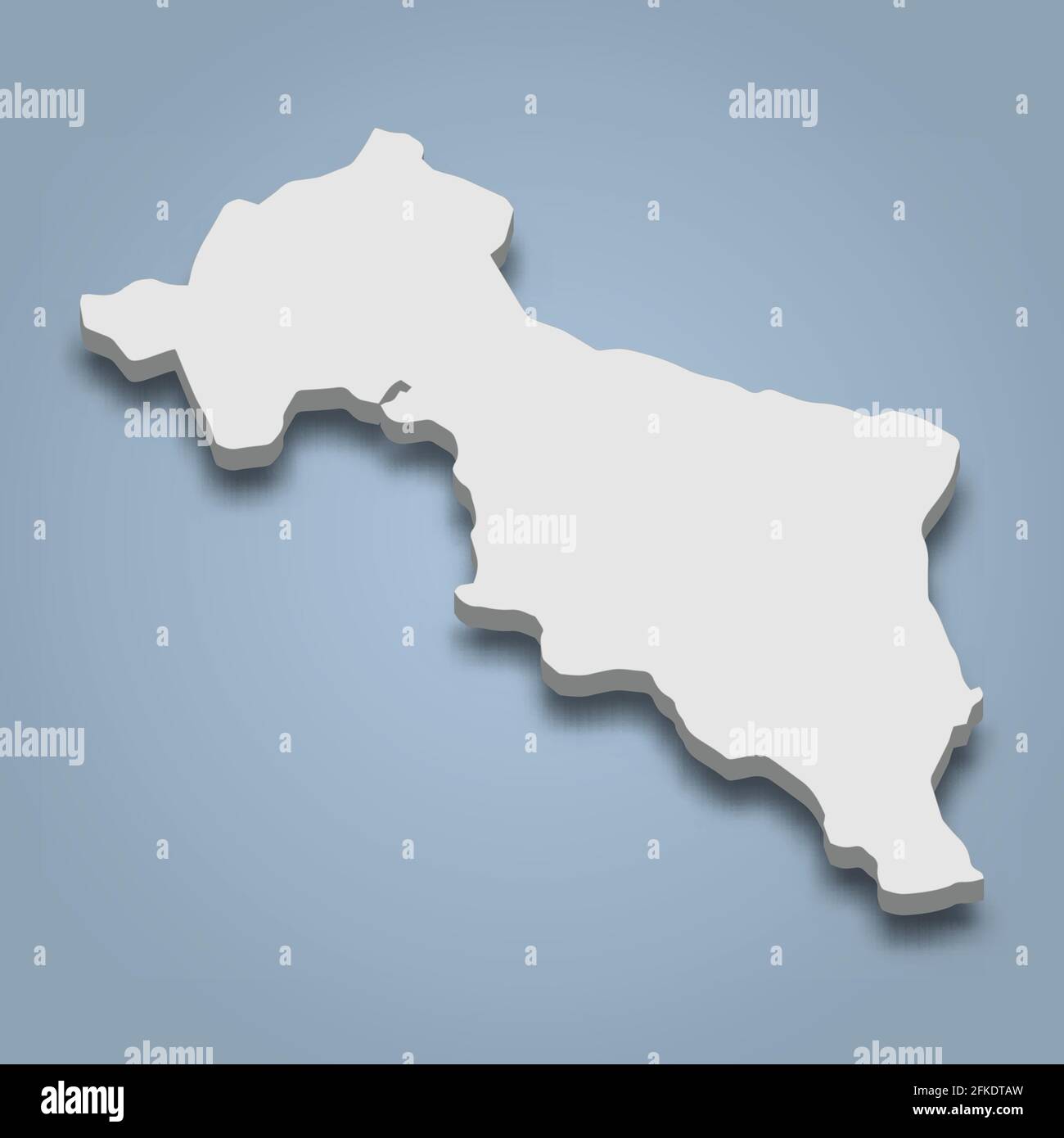 3d isometric map of Cu Lao Cham is an island in Vietnam, isolated ...