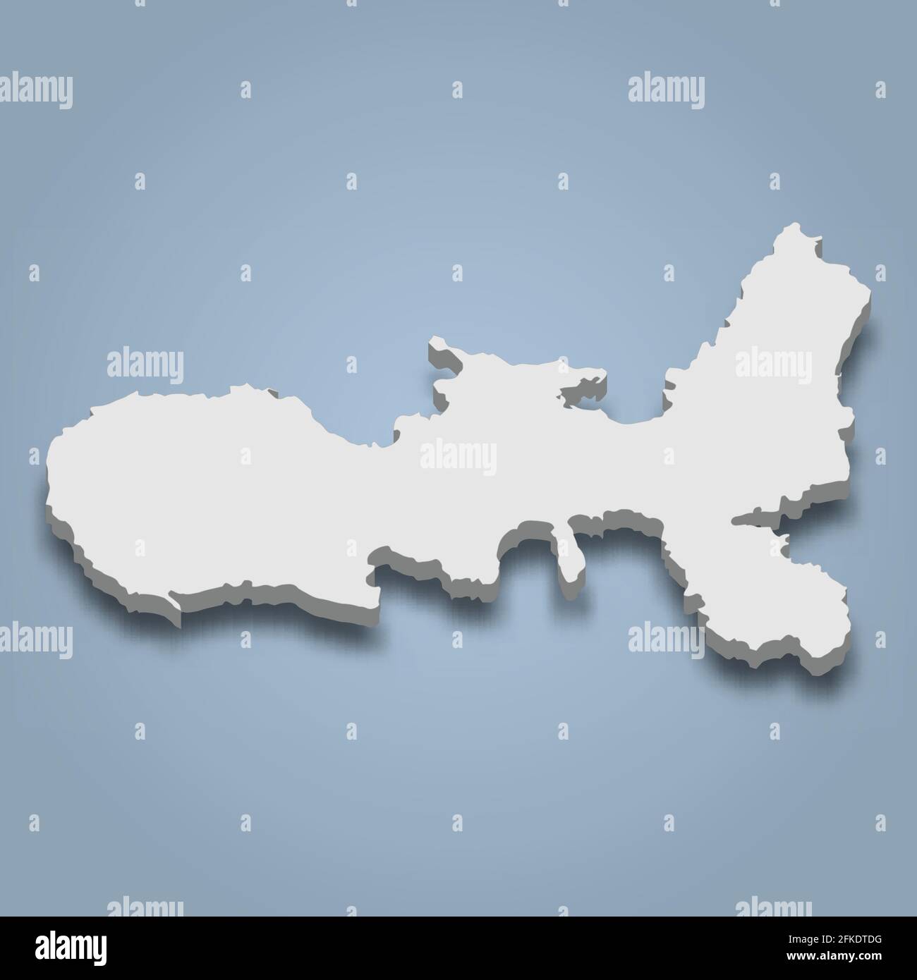3d isometric map of Elba is an island in Italy, isolated vector ...