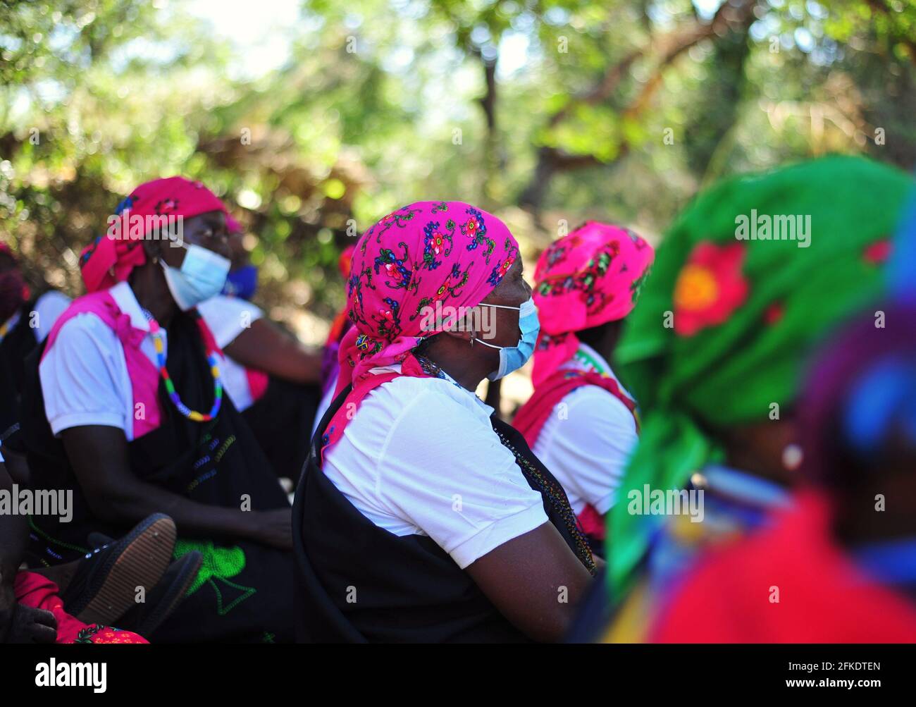Salt harvesters working at the ancient Baleni Salt Works in Limpopo ...