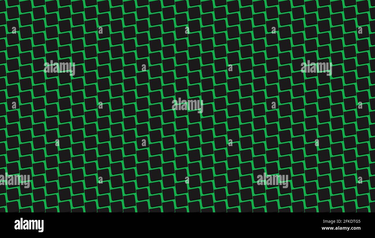Green background and Black 3D Rectangle Abstract background ...