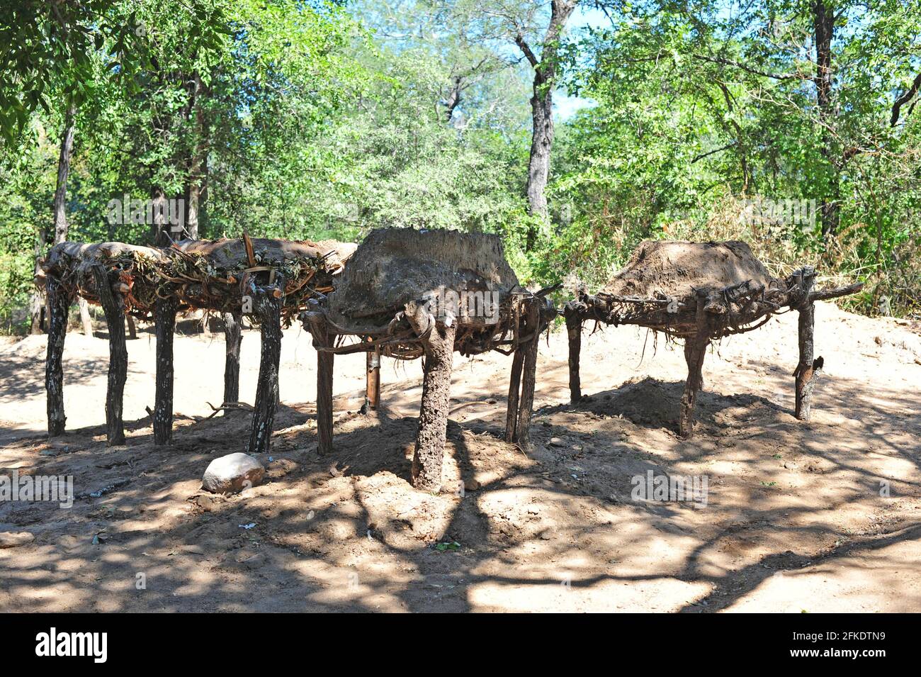 Salt harvesters working at the ancient Baleni Salt Works in Limpopo ...