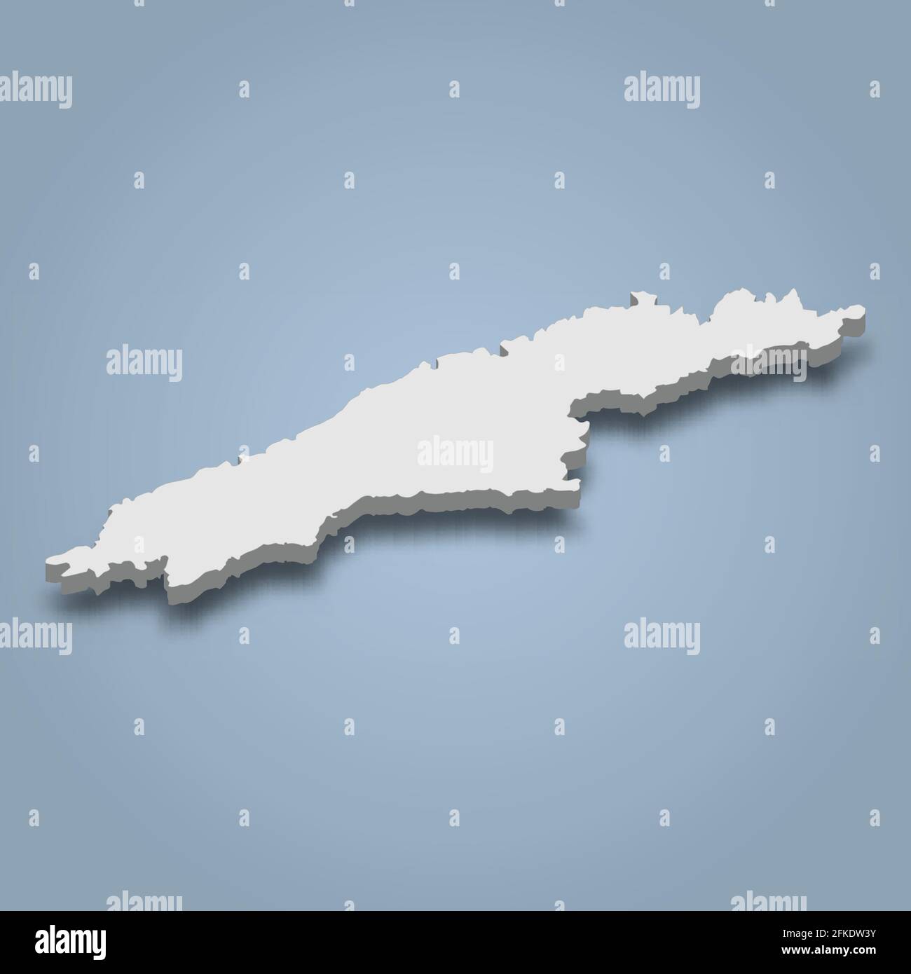 3d isometric map of Hydra is an island in Greece, isolated vector ...