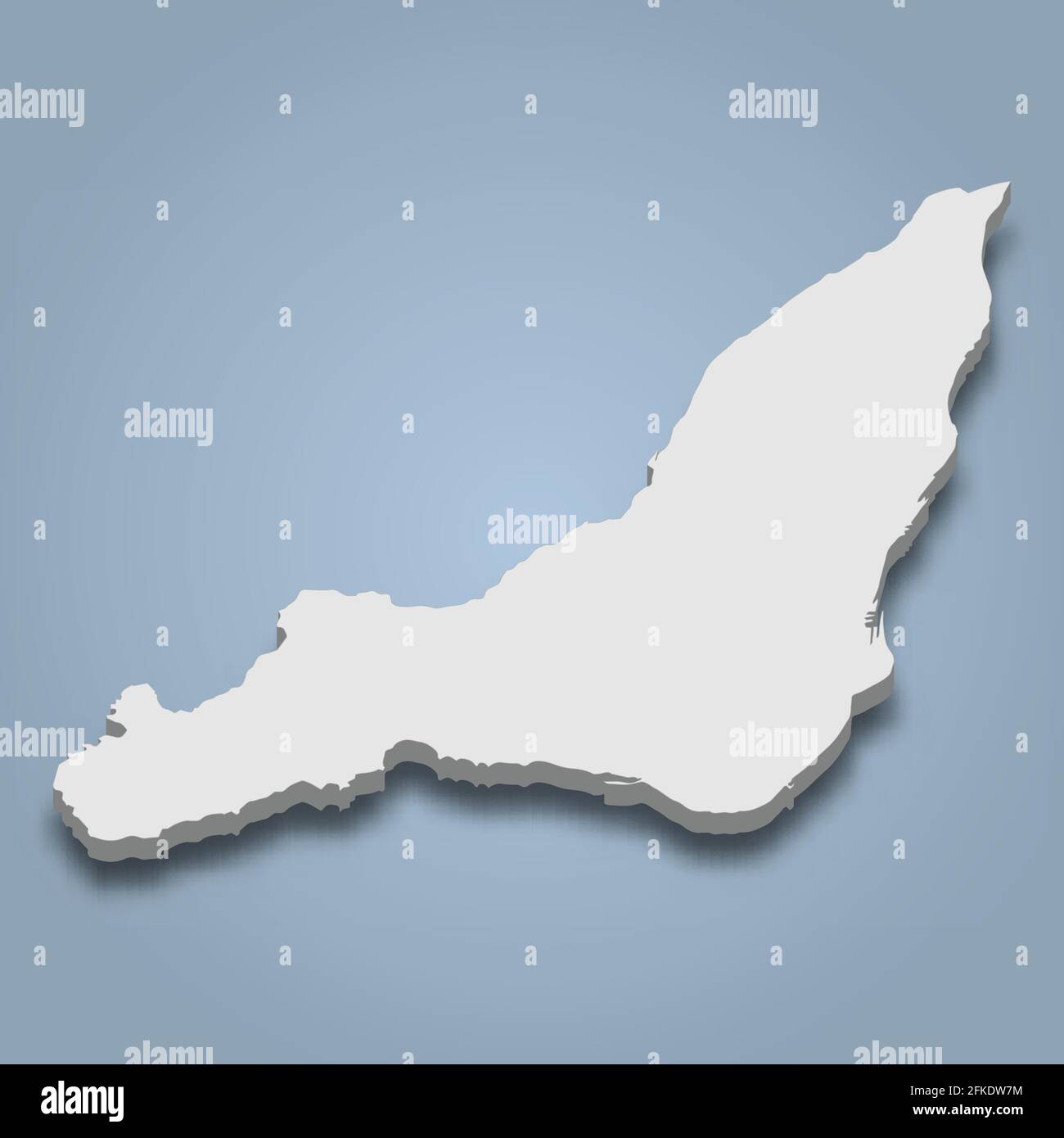 3d isometric map of Island of Montreal is an island in Canada, isolated ...