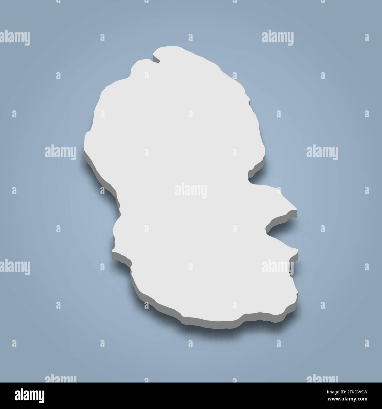 3d isometric map of Isle of Arran is an island in United Kingdom ...