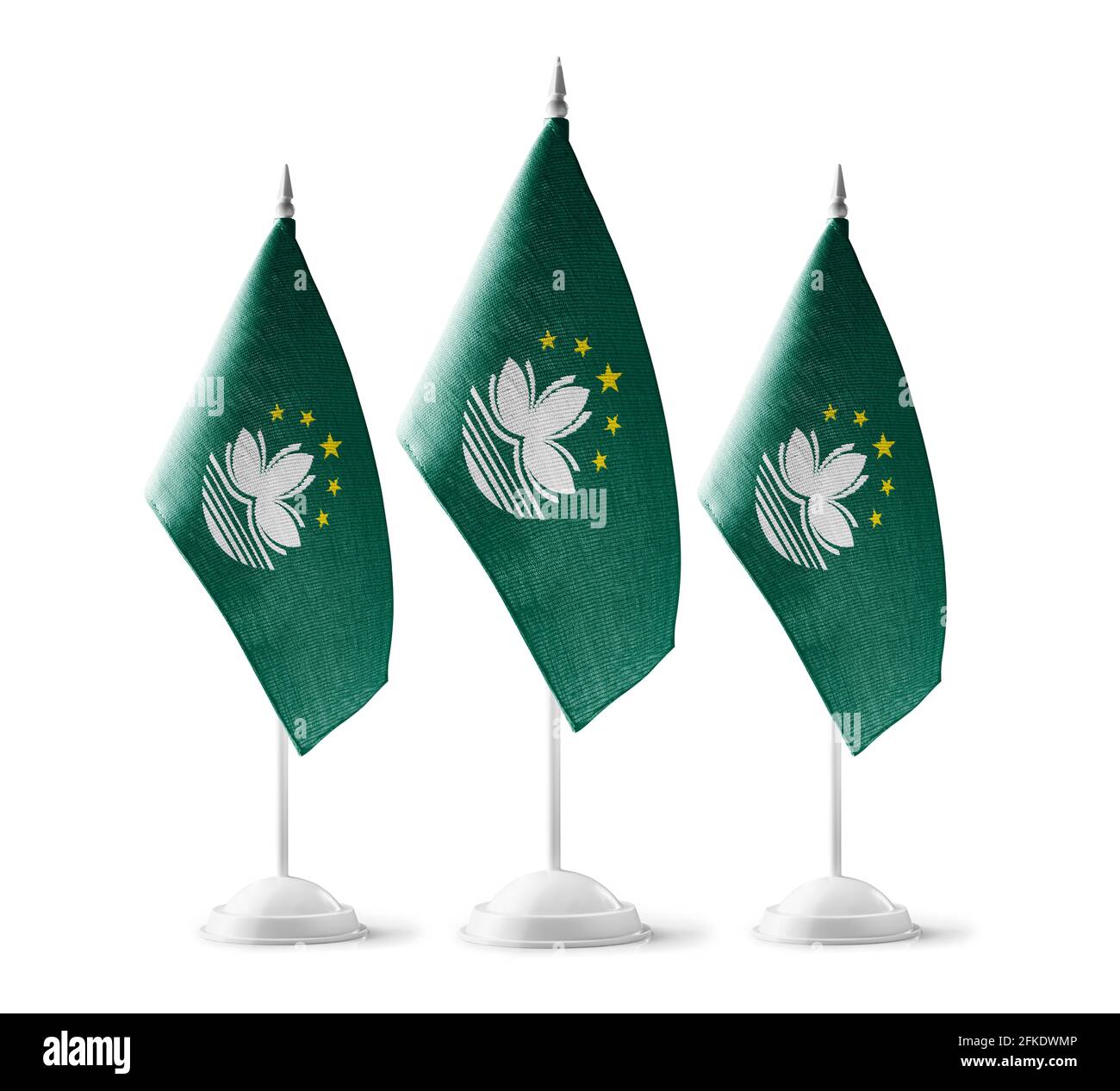 Small national flags of the Macao on a white background Stock Photo - Alamy