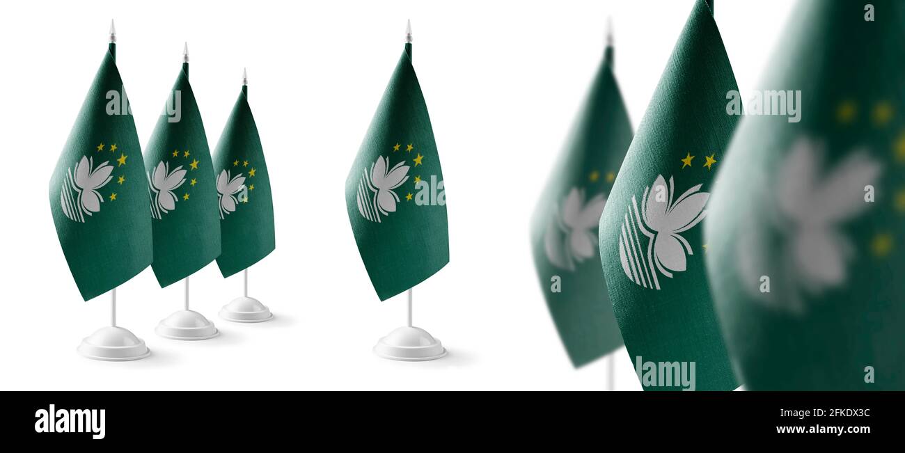 Set of Macao national flags on a white background Stock Photo - Alamy