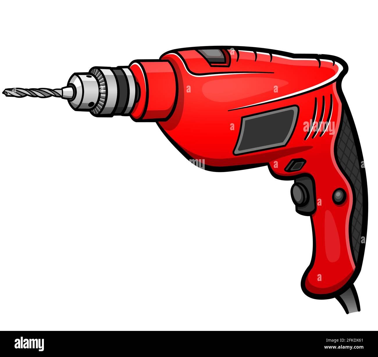 Construction electric drill cartoon hi-res stock photography and images ...