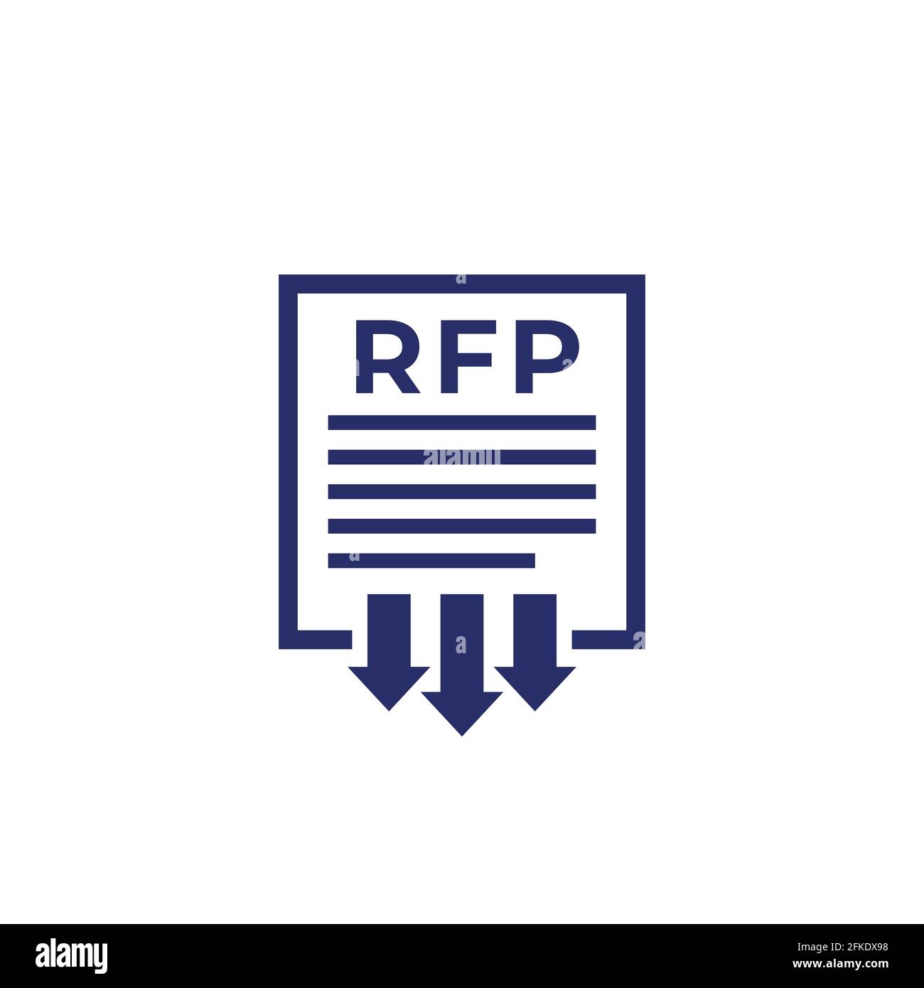RFP, send request for proposal icon, vector Stock Vector Image & Art ...