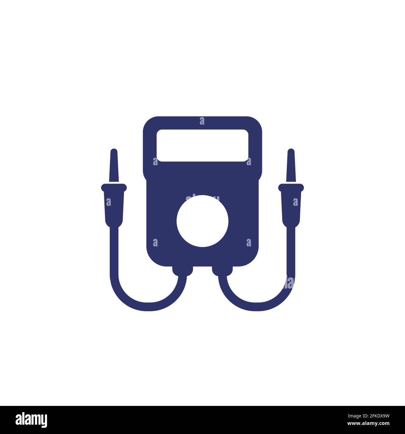 multitester or multimeter icon on white, vector Stock Vector Image ...