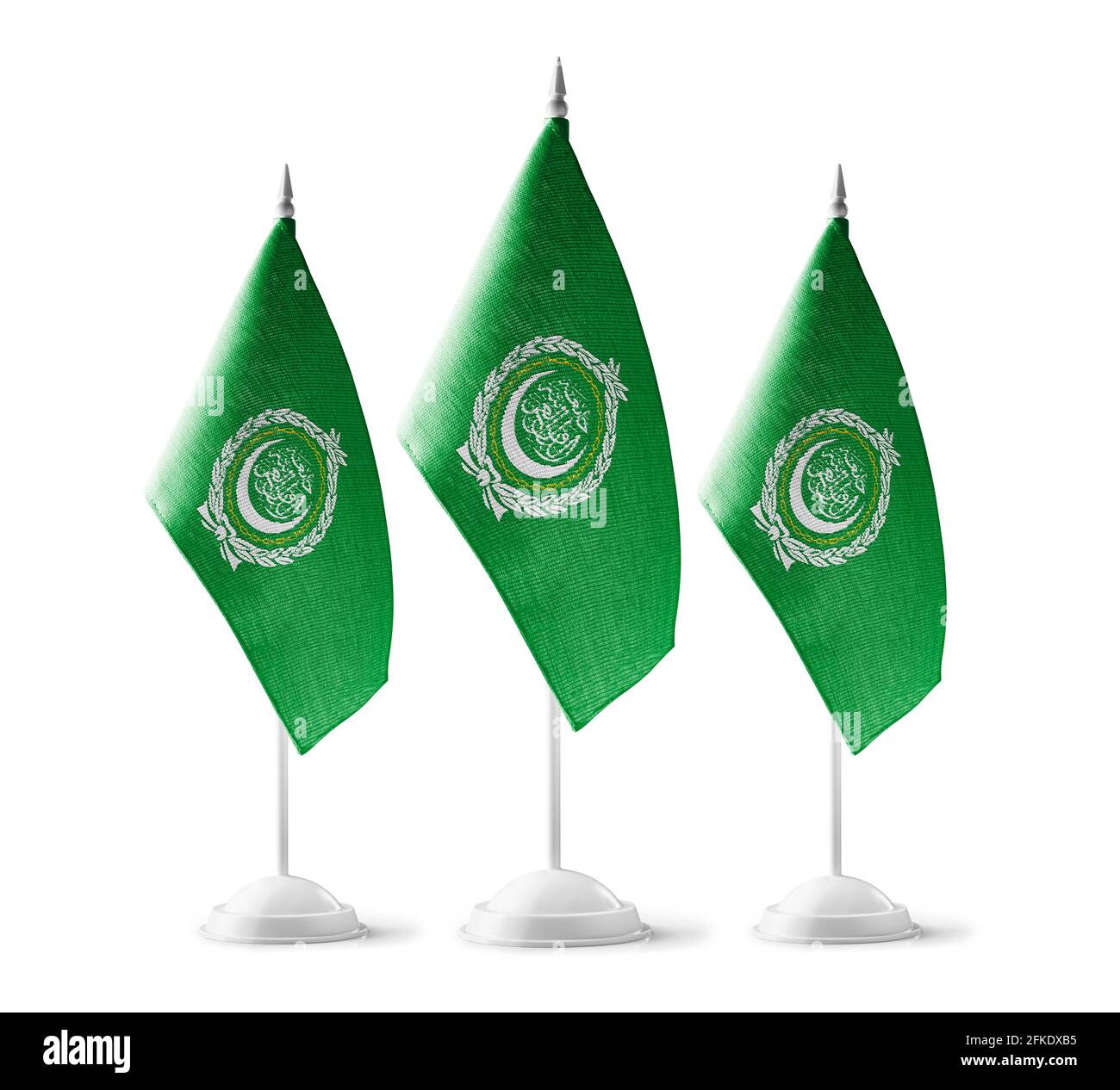 Small national flags of the Arab League on a white background Stock ...