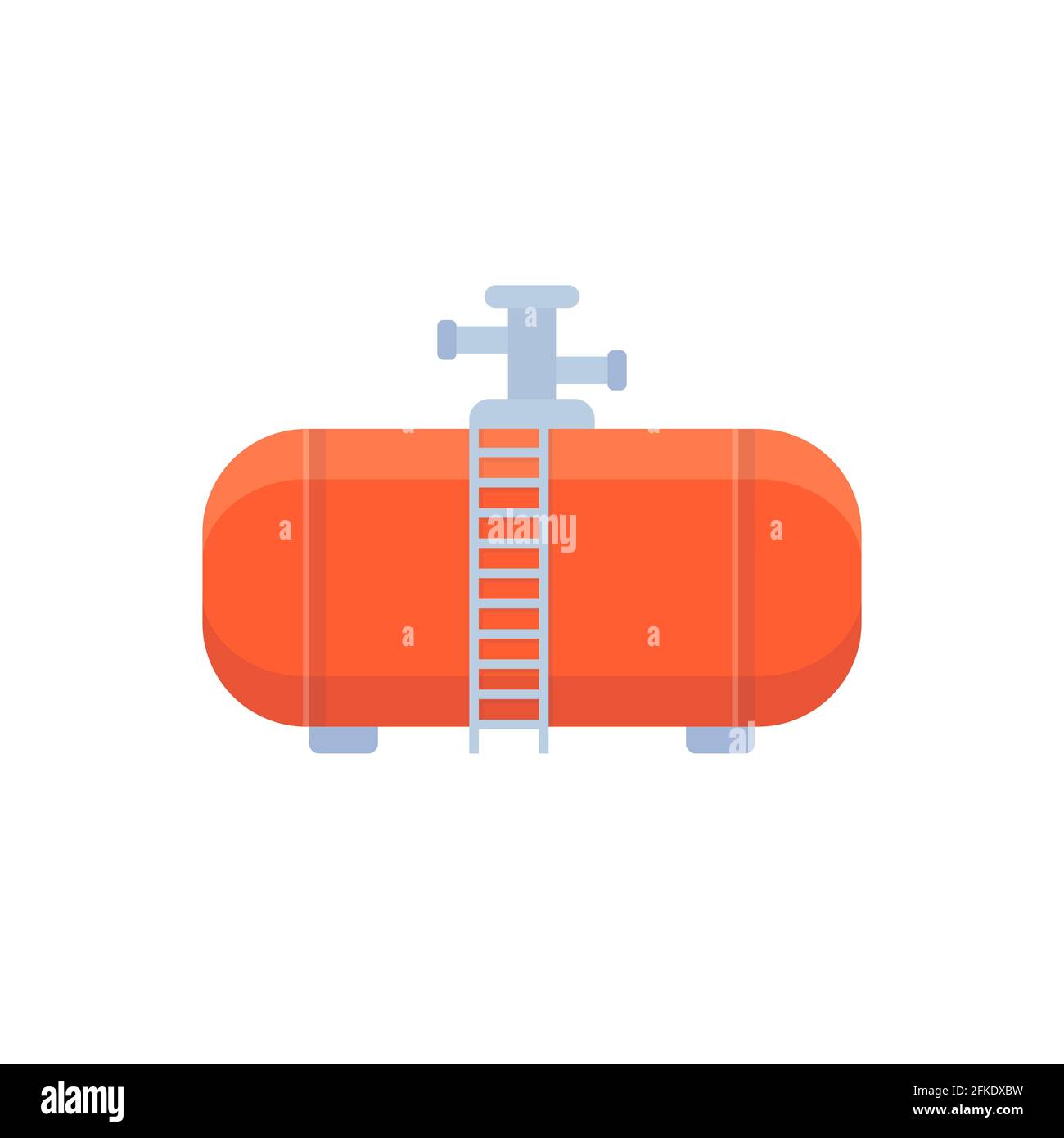 gas tank, industrial cylinder icon, flat vector Stock Vector Image ...