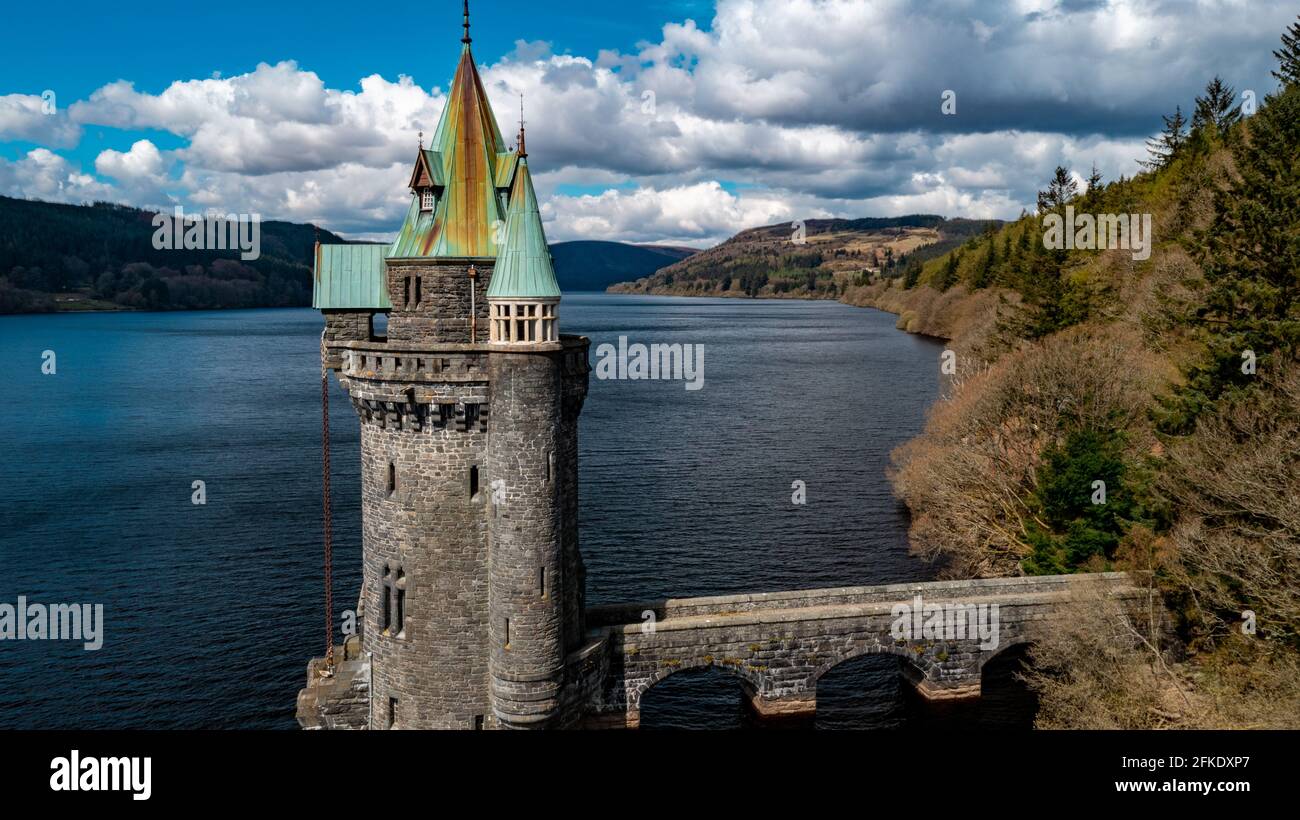 Lake Vyrnwy Straining Tower Stock Photo - Alamy