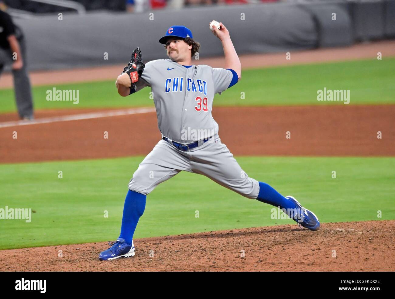 April 29, 2021: Chicago Cubs pitcher Andrew Chafin delivers a pitch ...