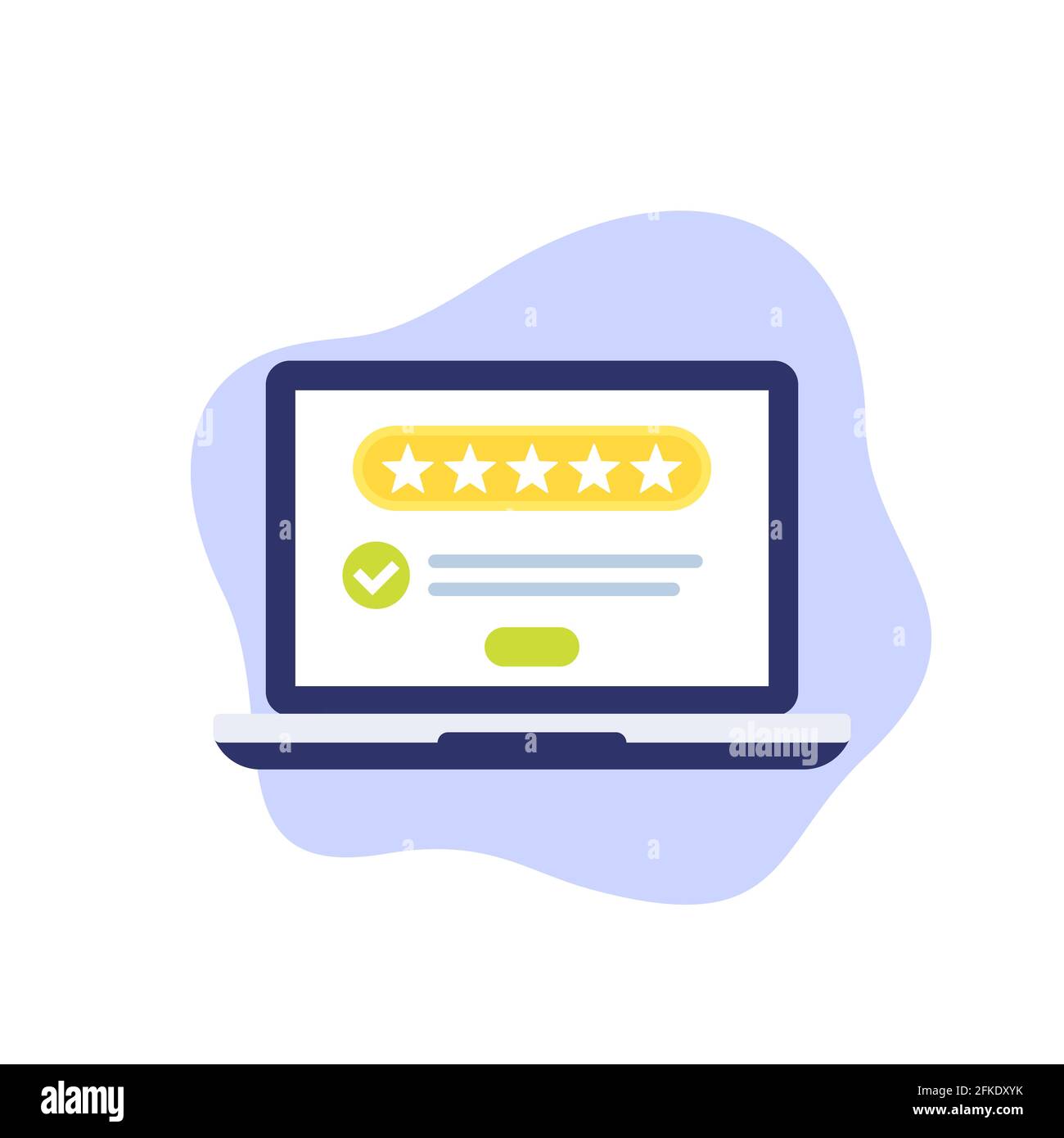 positive feedback, vector icon with 5 stars Stock Vector Image & Art ...