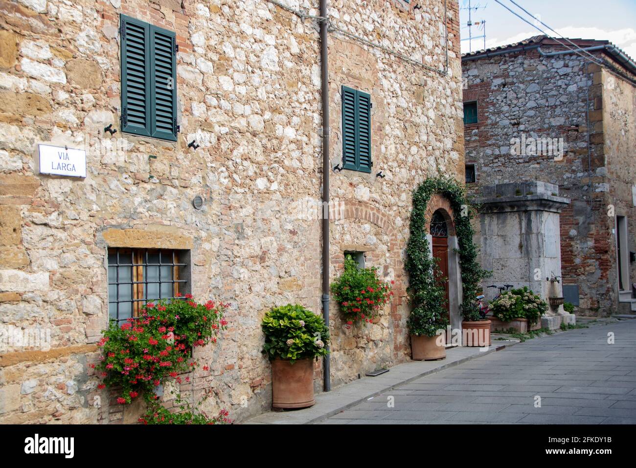 At Trequanda - Italy - On august 2020 - Medieval town in Val di Chiana ...