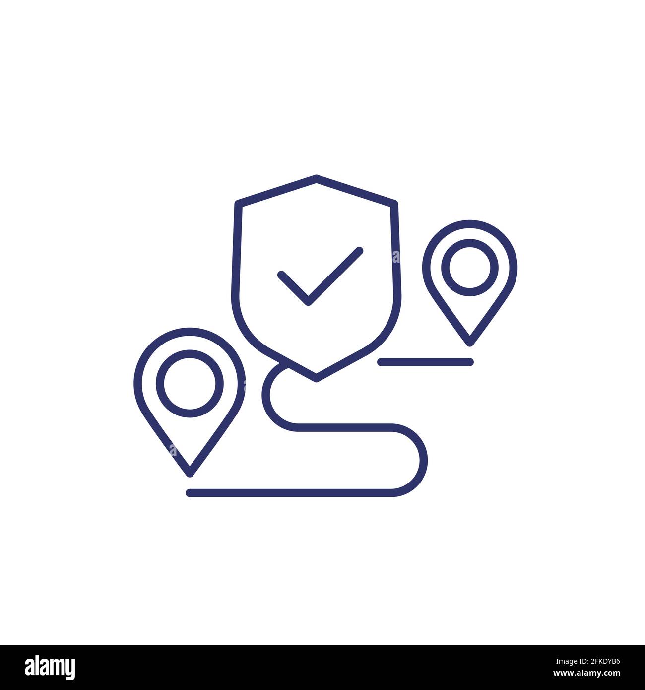 Goods delivery line icon Stock Vector Images - Alamy