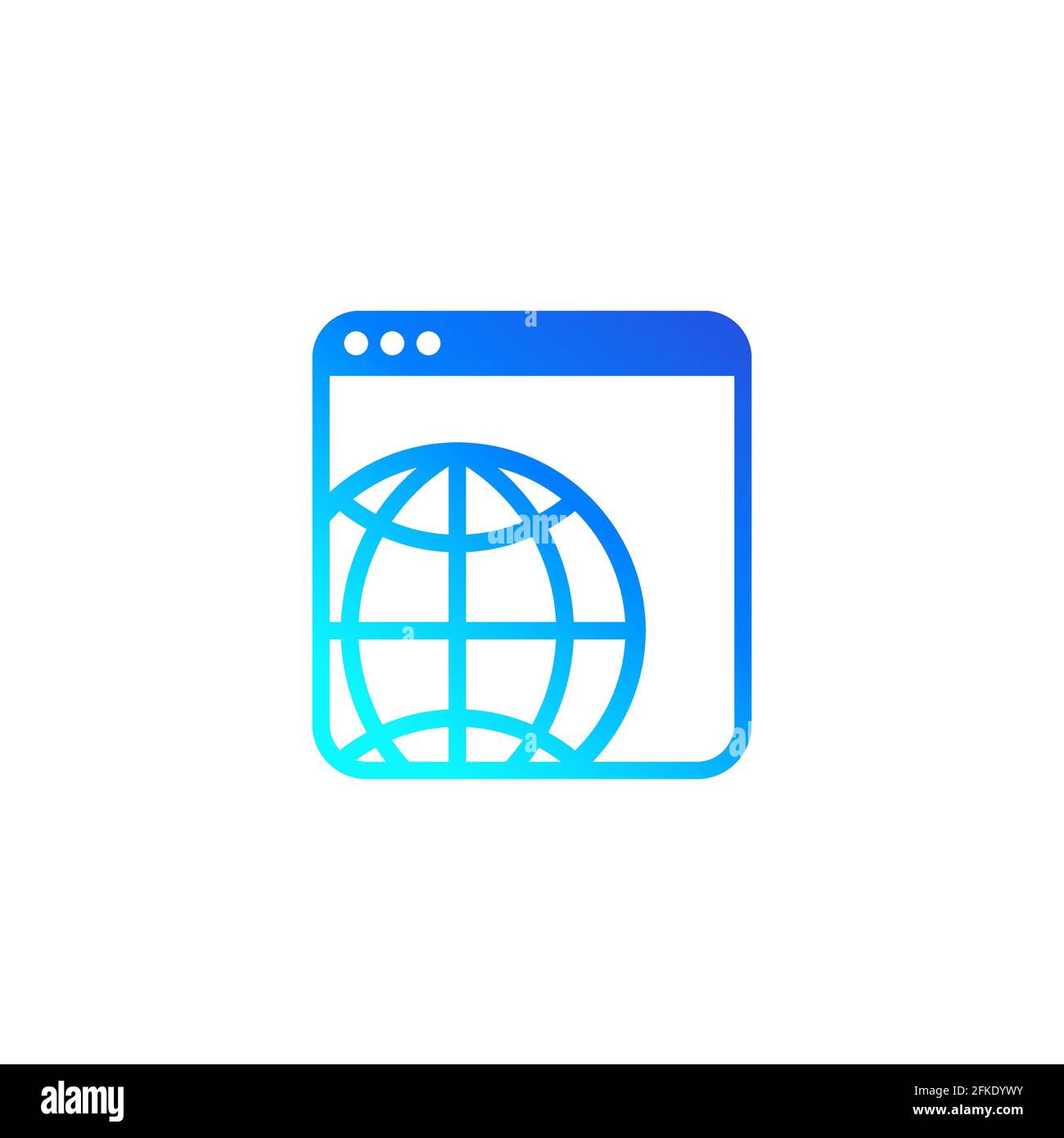 web page icon on white, website vector Stock Vector Image & Art - Alamy