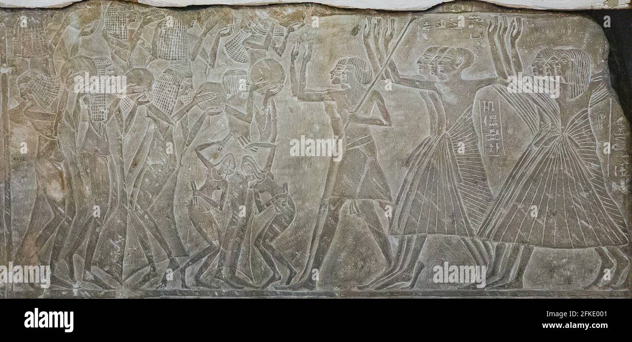 Cairo, Egyptian Museum, relief found in Saqqara : Funeral procession ...