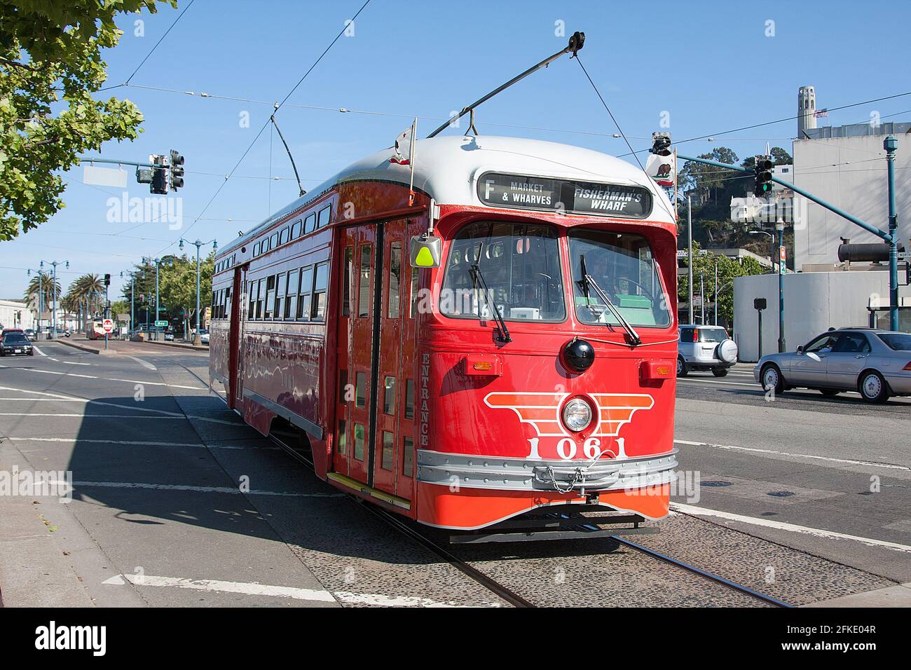 Trams along the waterfront in San Francisco Stock Photo - Alamy