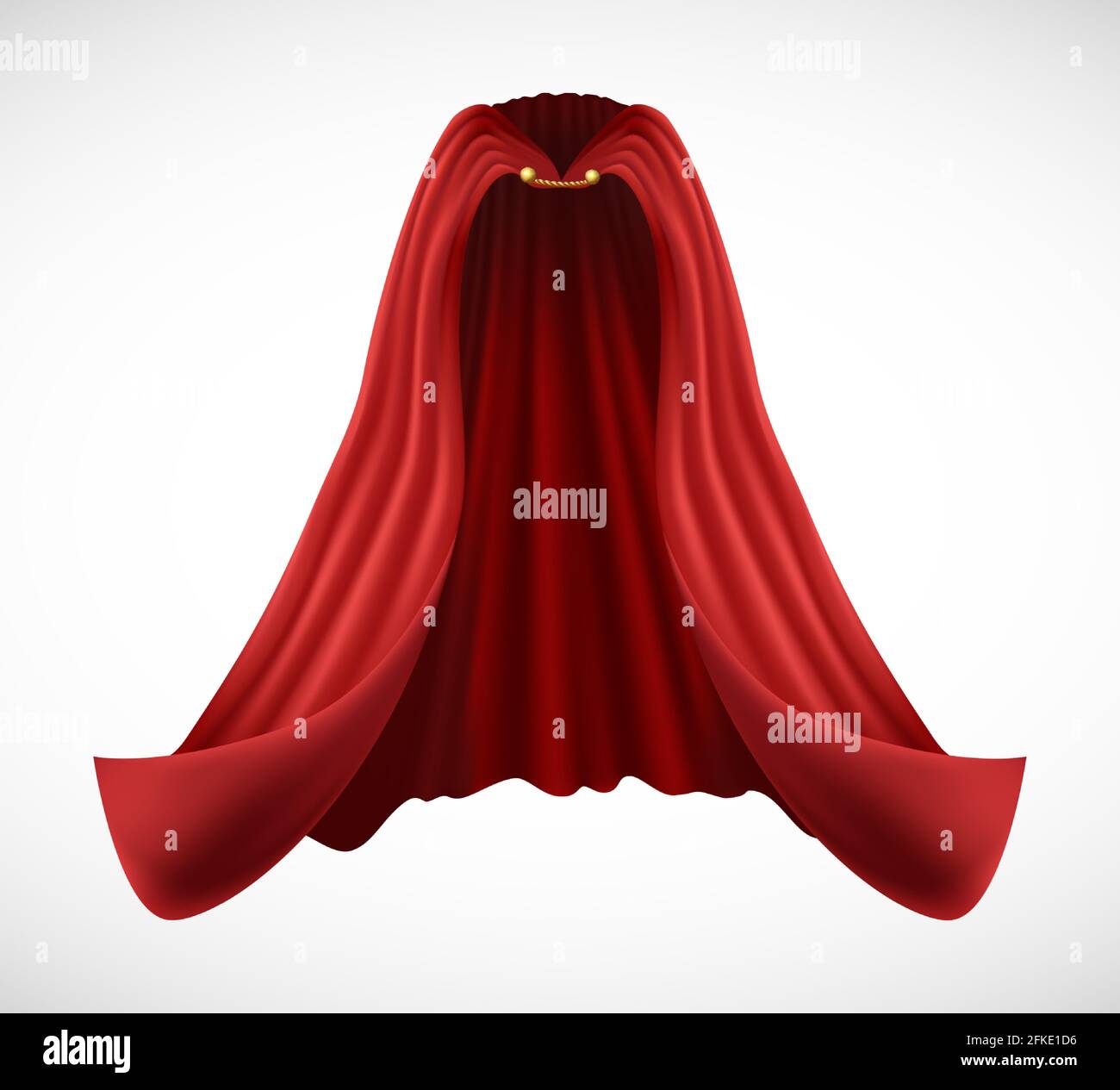3d realistic vector red cape, isolated on white background Stock Vector ...