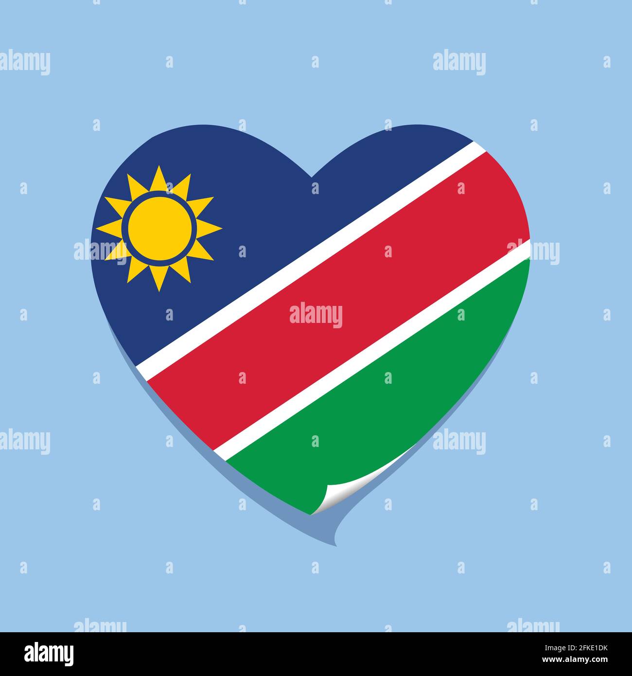 I love Namibia flag heart vector illustration Stock Vector Image & Art ...
