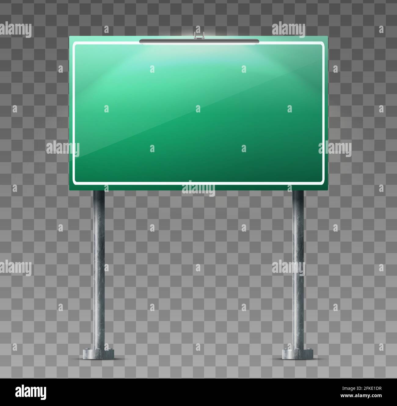 Vector road highway green sign with light spotlight Stock Vector Image ...