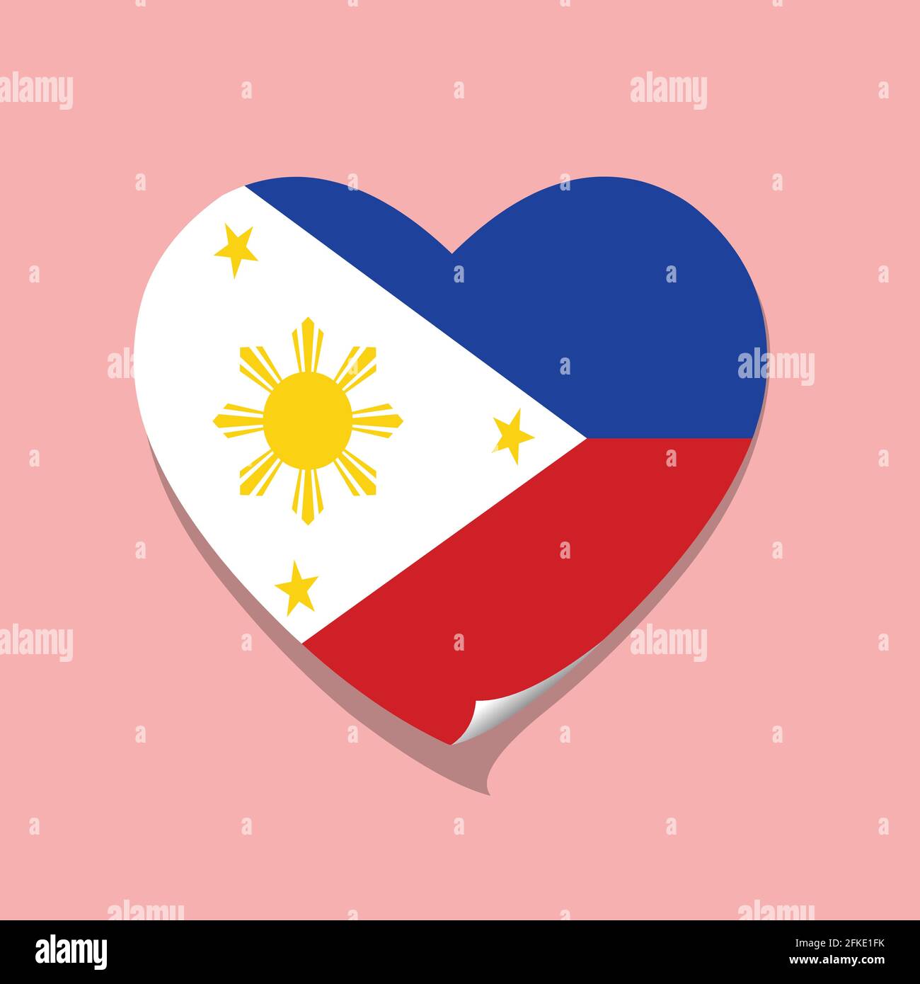I love Philippines flag heart vector illustration Stock Vector Image ...