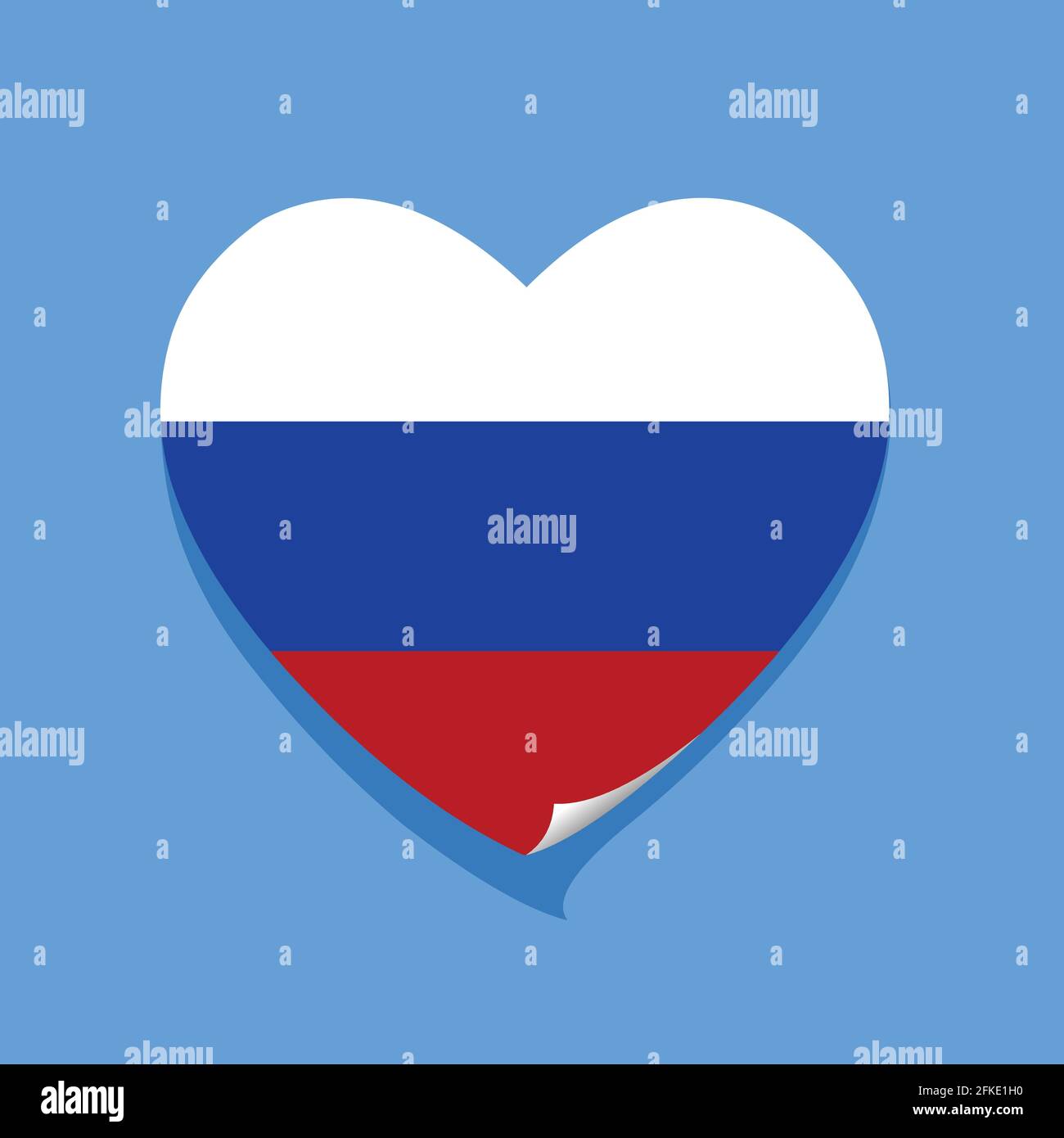 I love Russia flag heart vector illustration Stock Vector Image & Art ...