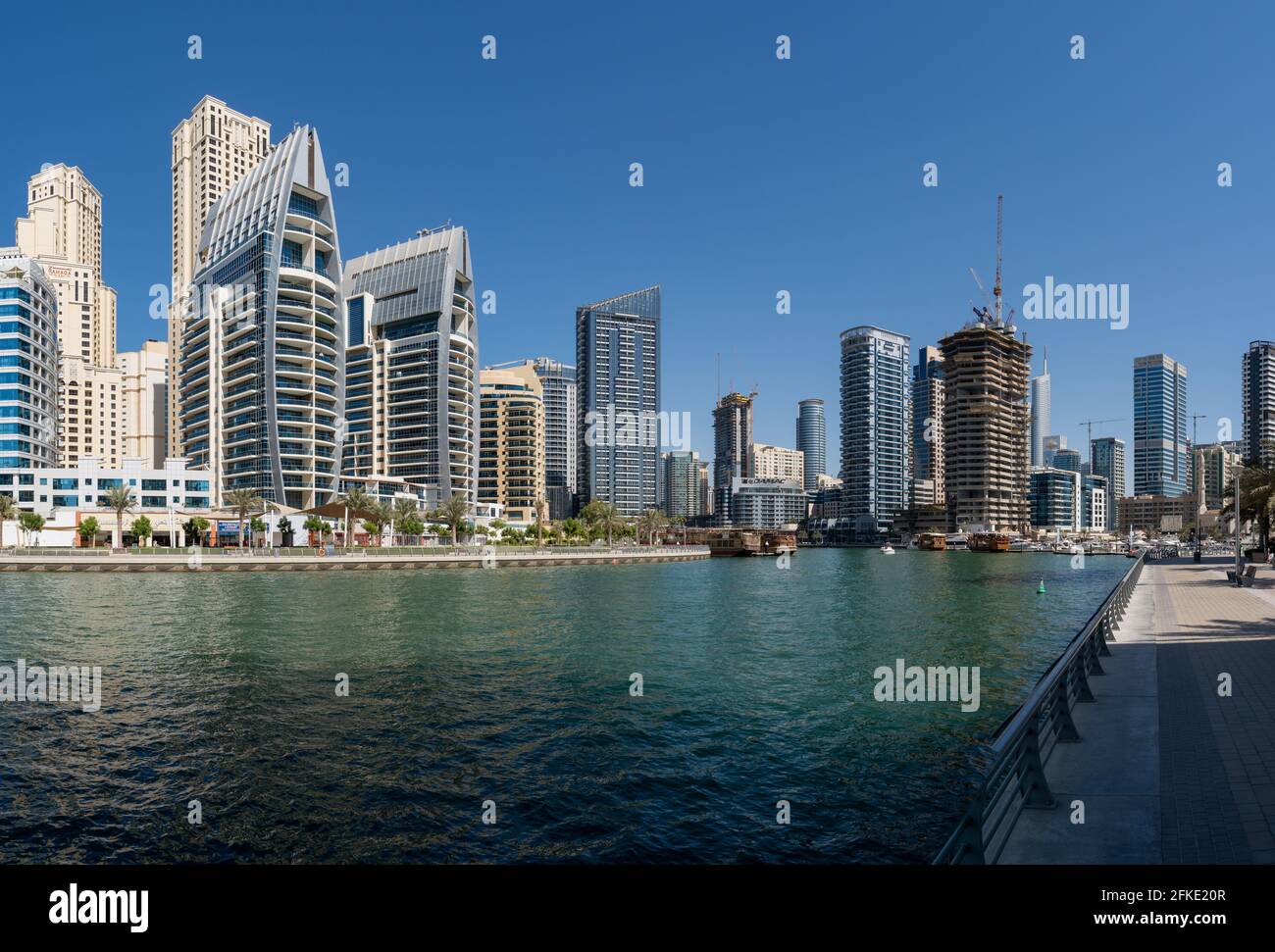 "Dubai, Dubai/United Arab Emirates - 10/30/2020: Dubai Marina skyline ...