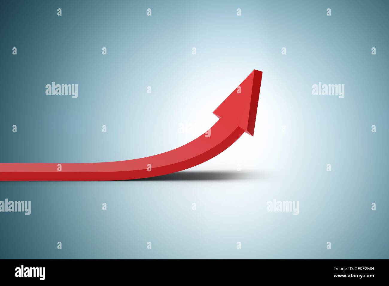Simple arrow indicating the growth - 3d rendering Stock Photo - Alamy