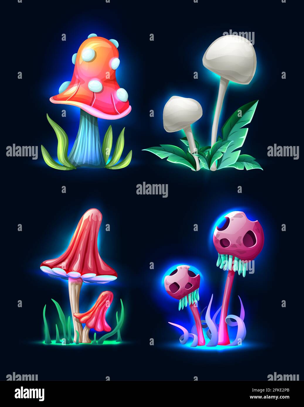 Autumn magic mushrooms in Stock Vector Images - Alamy