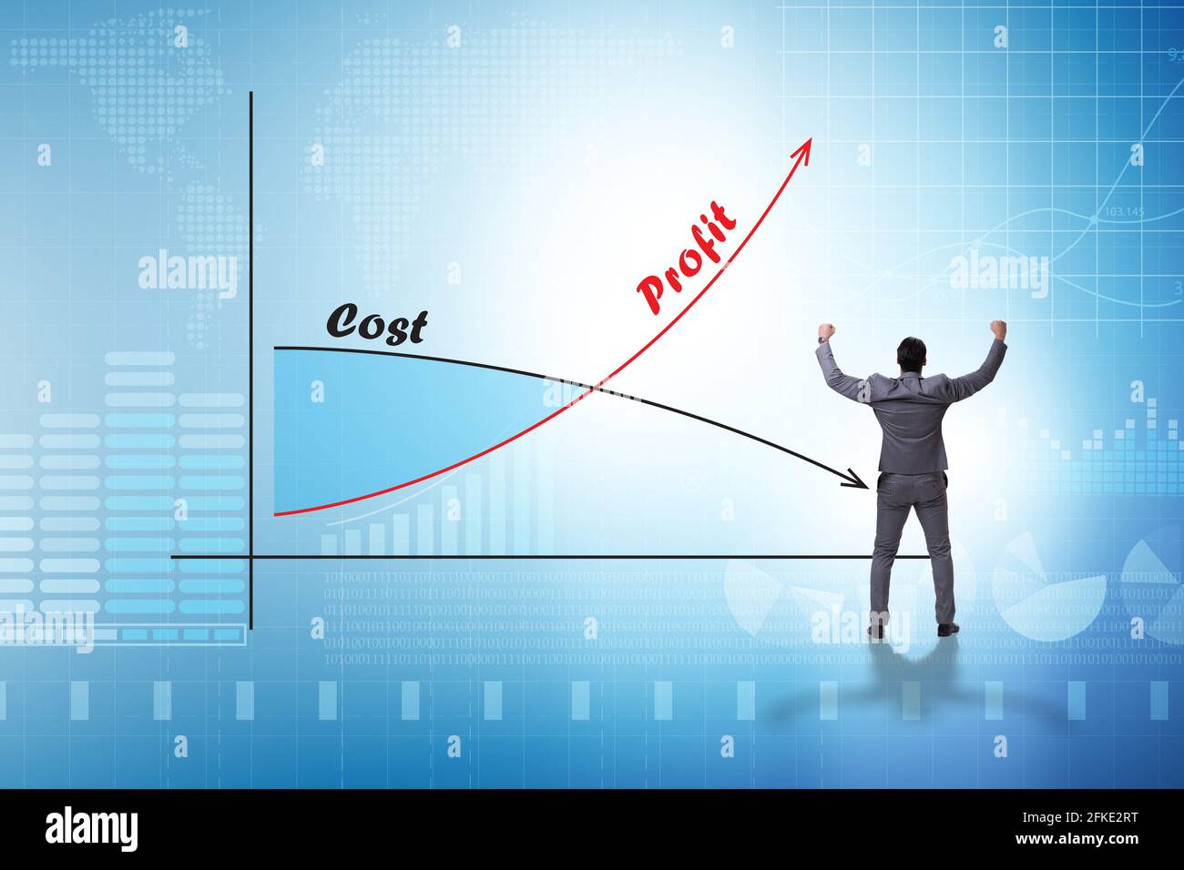 Concept of proft and loss with the businessman Stock Photo - Alamy