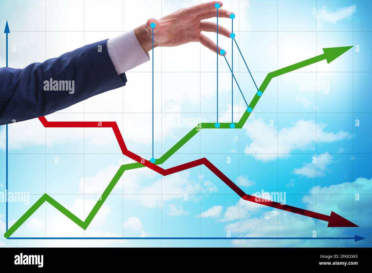 Concept of supporting economic growth in the economy Stock Photo - Alamy