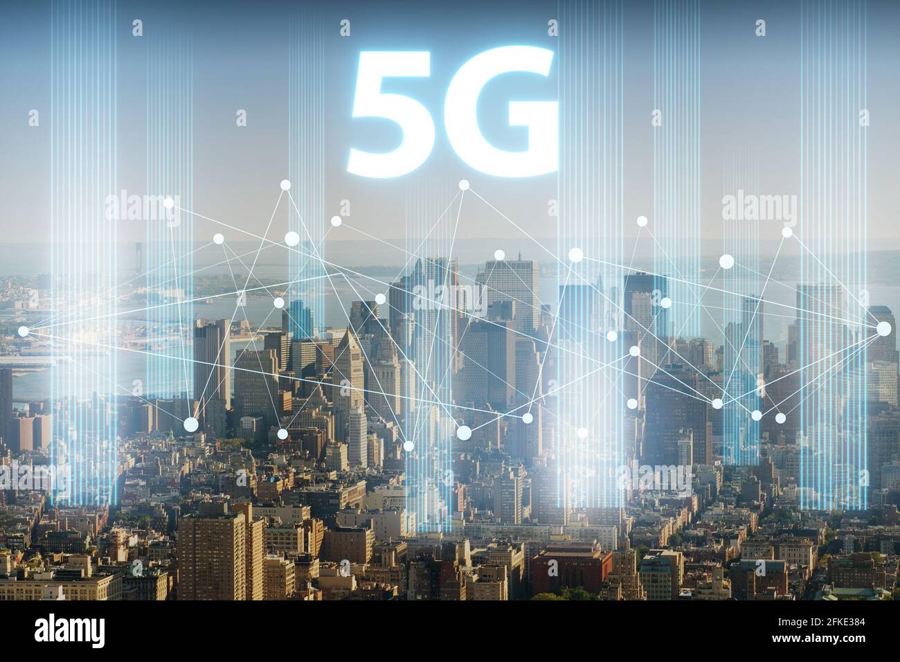 Concept of 5g networks in the large cities Stock Photo - Alamy