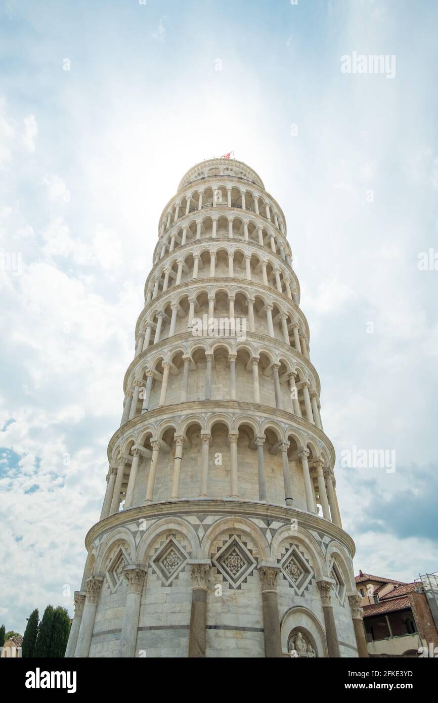 Leaning Tower of Pisa, one of the most famous landmark in Italy Stock ...