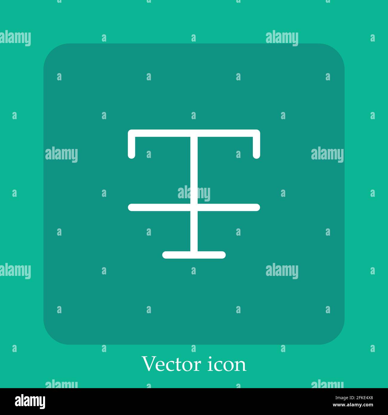 strikethrough vector icon linear icon.Line with Editable stroke Stock ...