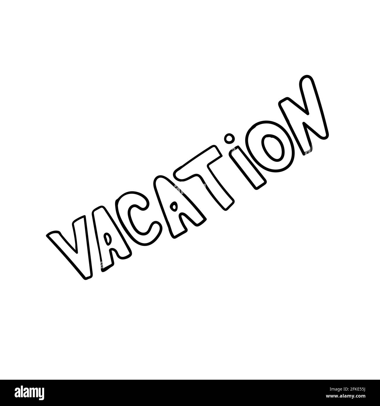 Script vacation word Cut Out Stock Images & Pictures - Alamy