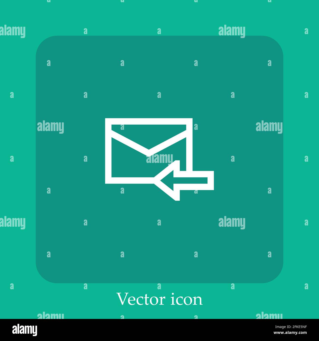 receive mail vector icon linear icon.Line with Editable stroke Stock ...