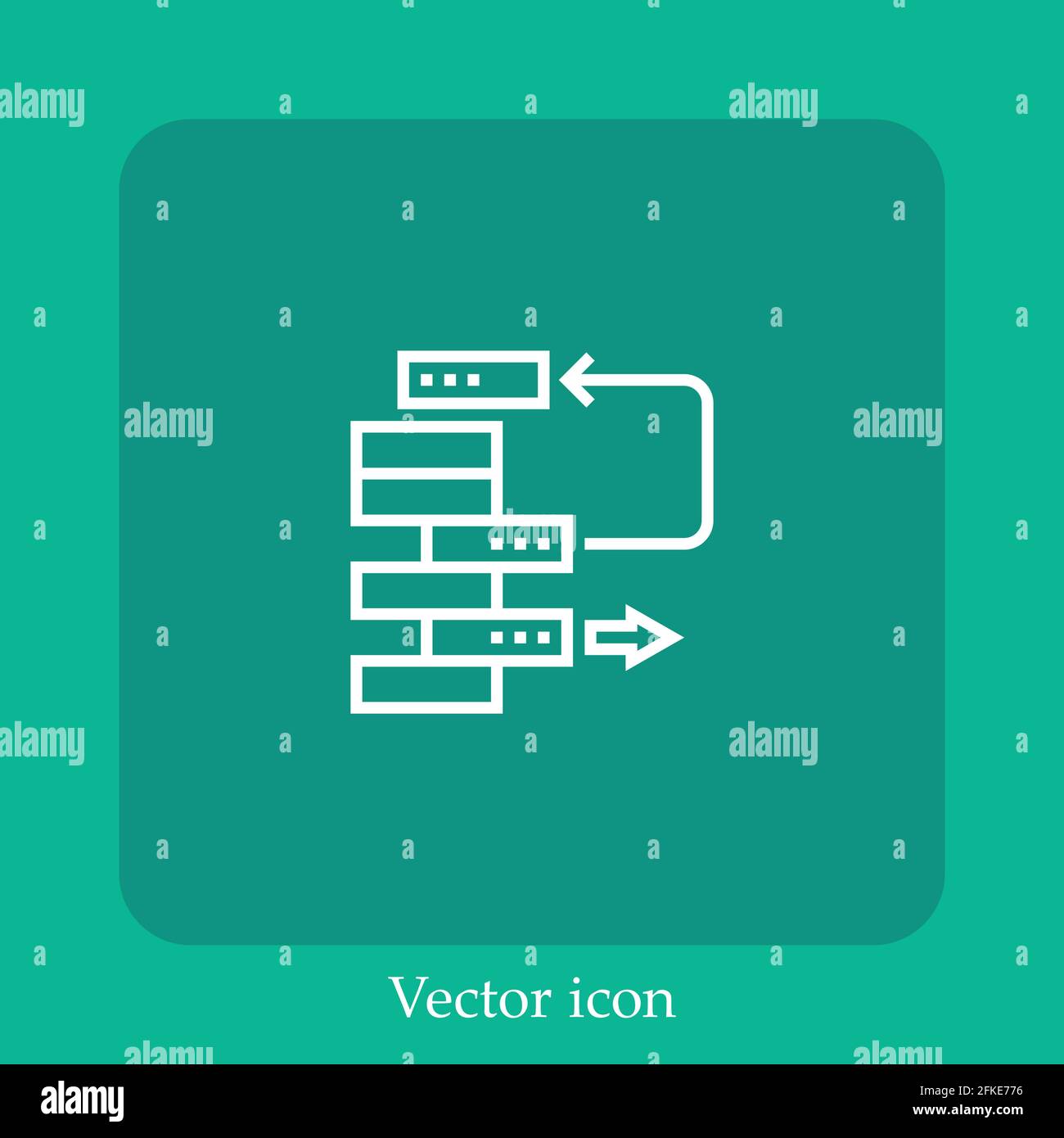 scrum vector icon linear icon.Line with Editable stroke Stock Vector ...