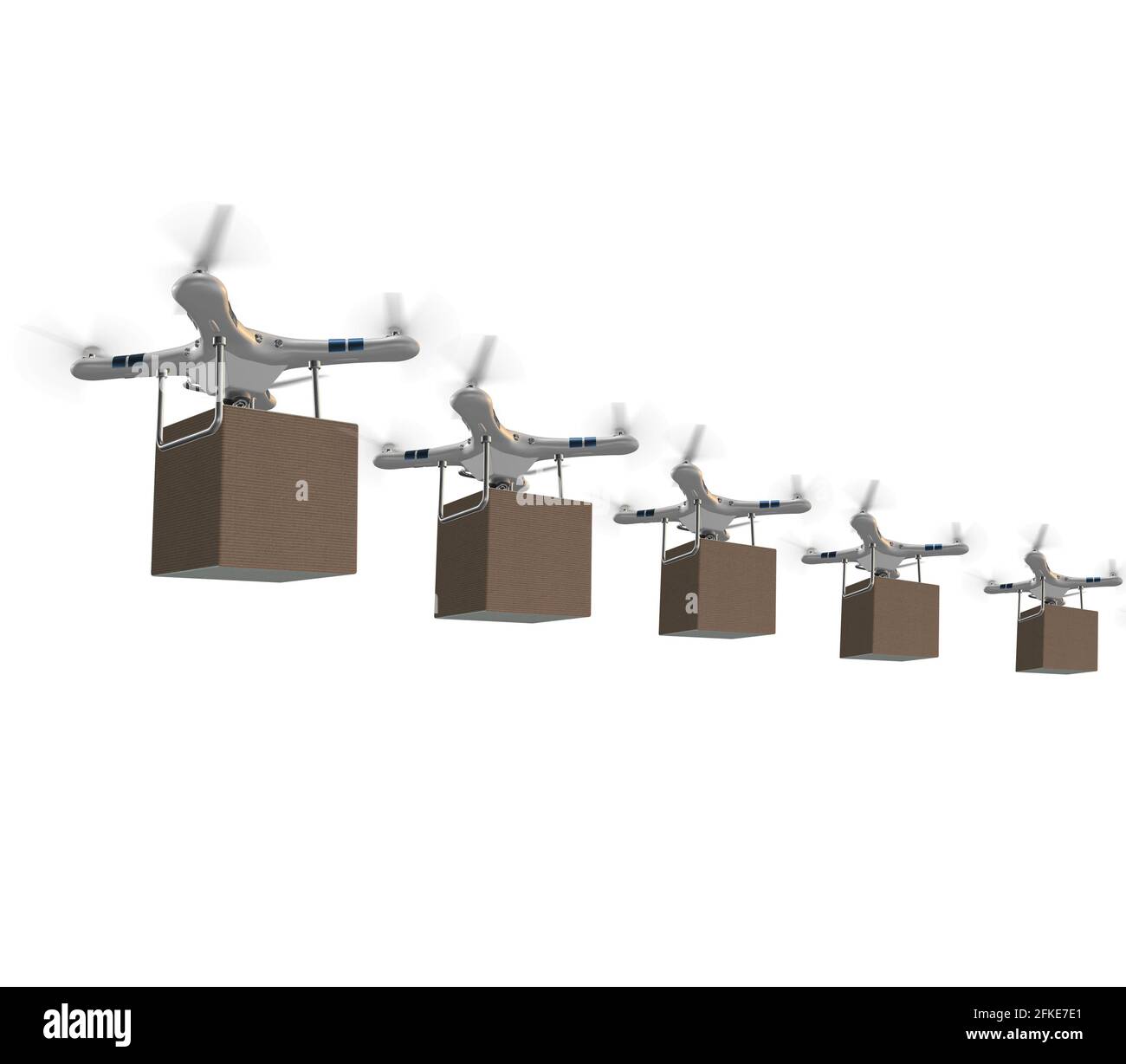 Parcel delivery drone in Cut Out Stock Images & Pictures - Alamy