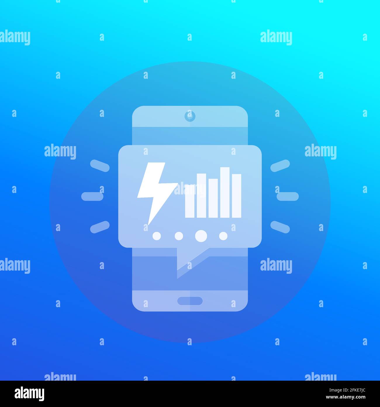 electric consumption icon with phone Stock Vector Image & Art - Alamy